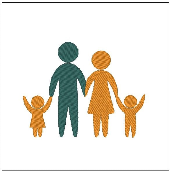 Family Embroidery Pattern 4 Inch Download for Machine Embroidery - Etsy