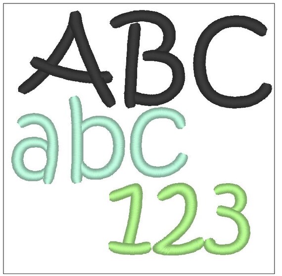 Kristin Font 1 Inch Embroidery Pattern Download for Machine | Etsy