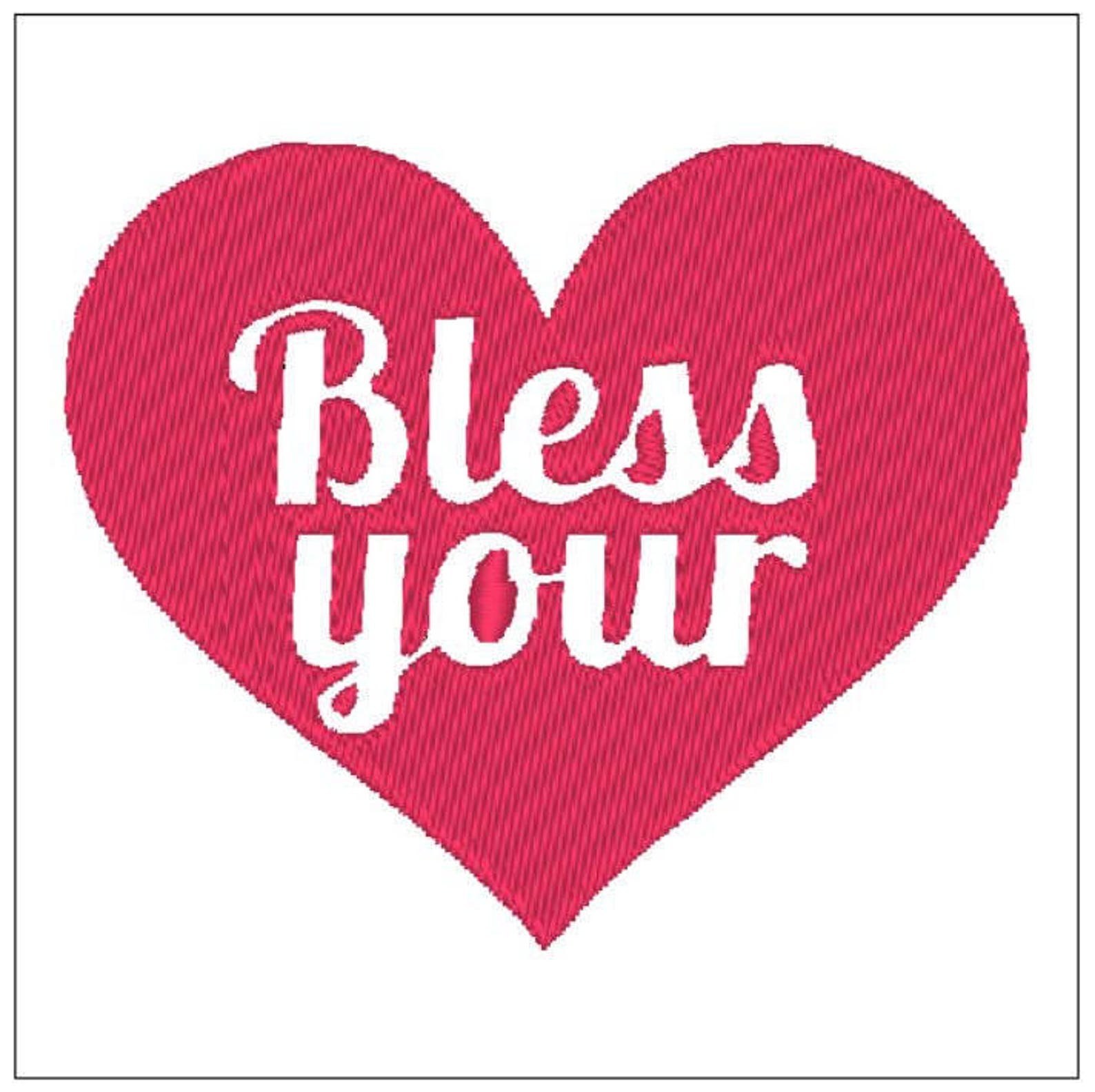 Bless Your Heart Southern Sayings 4 Pack Embroidery Pattern 4 Inch ...