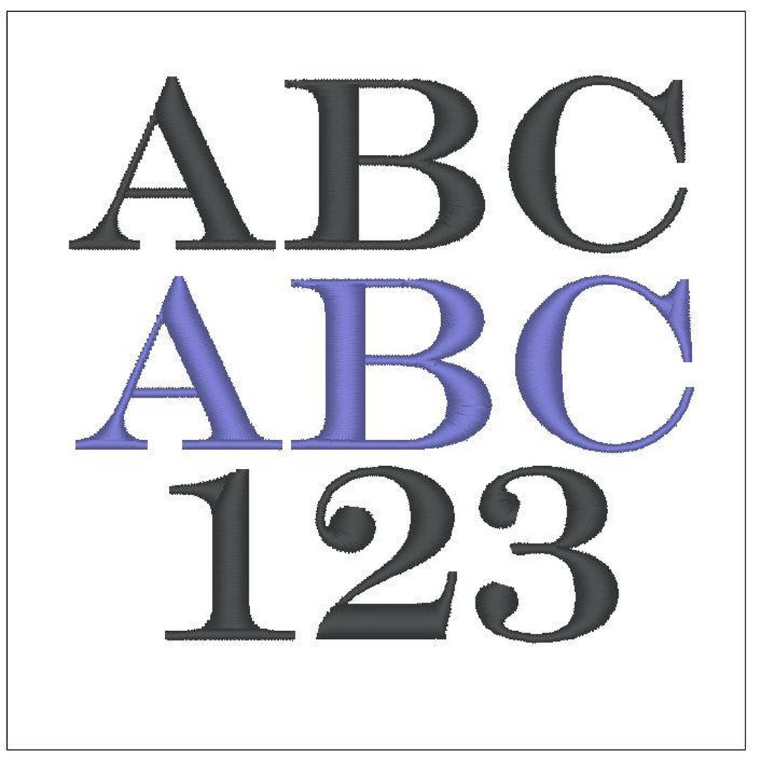 Engravers Font 1 Inch Embroidery Design Monogram Pattern Download for ...