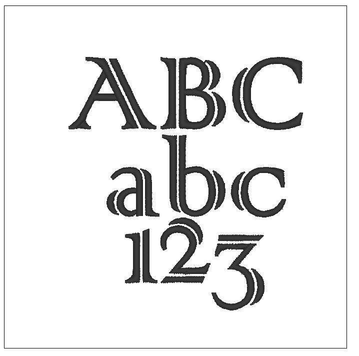 Colonna Font 1 Inch Embroidery Design Monogram Pattern | Etsy