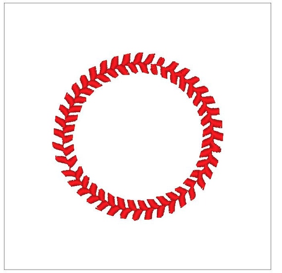 Baseball Monogram Circle Frame Embroidery Pattern 2.5 Inch | Etsy