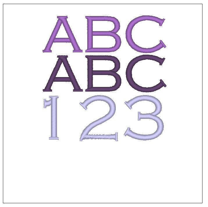 Copperplate Light Font 1 Inch Embroidery Design Monogram | Etsy