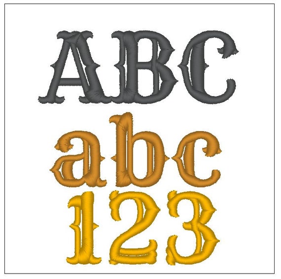 True West Rye BX Font 1 Inch 1/2 Inch and 1/4 Inch Embroidery | Etsy