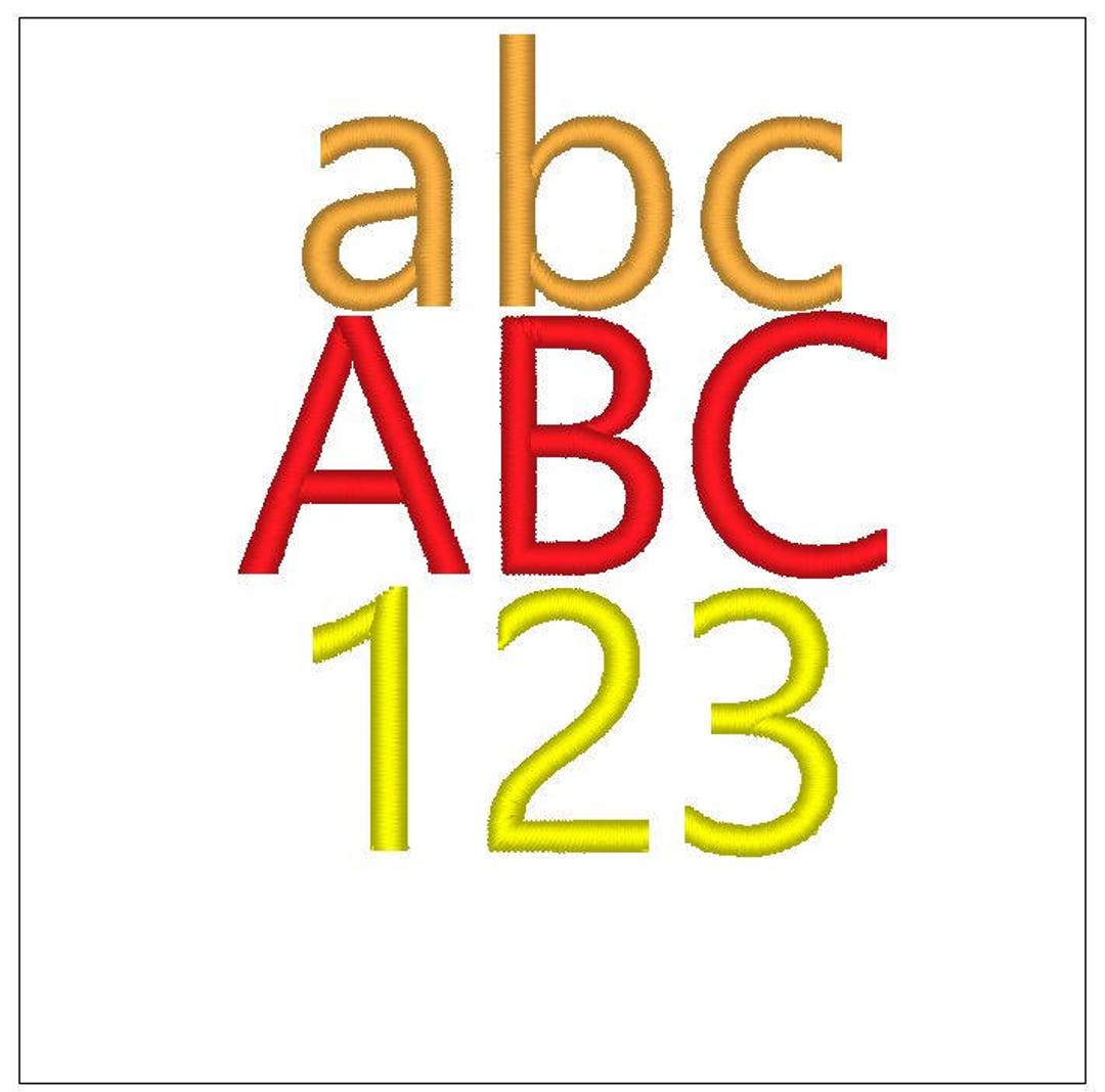 Ebrima Font 1 Inch Embroidery Design Monogram Pattern Download for ...