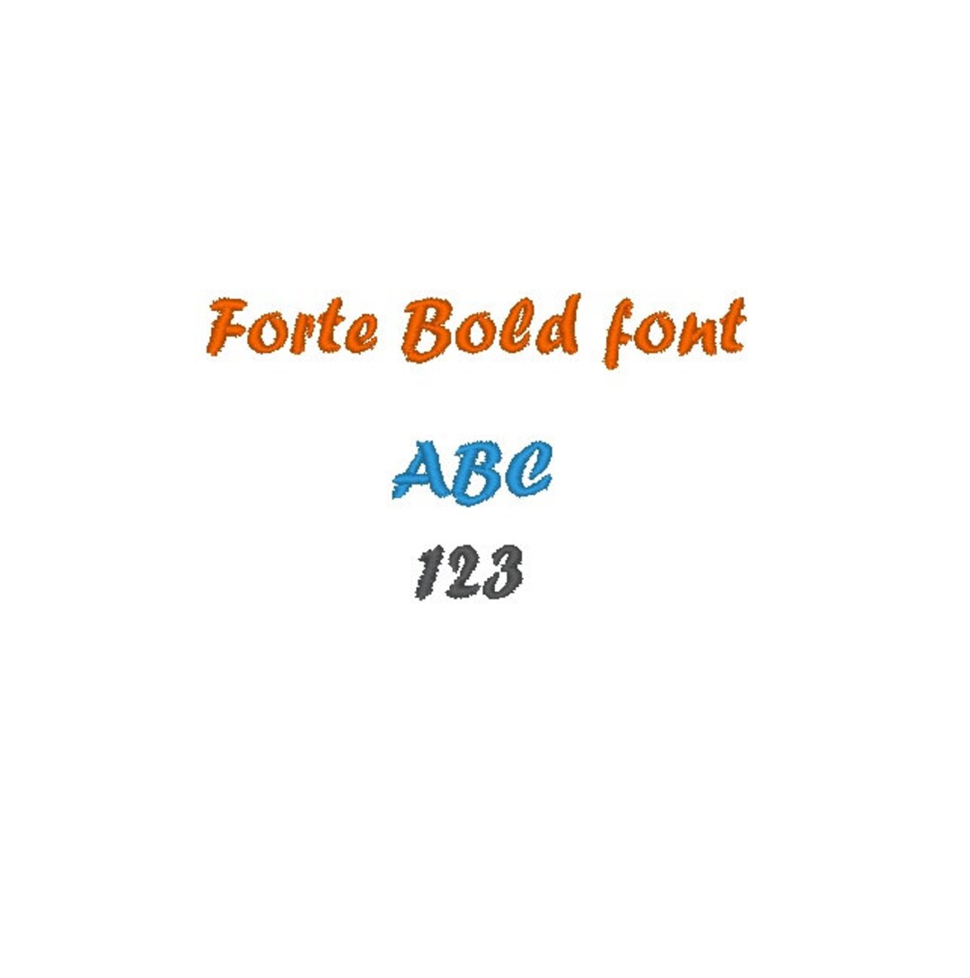Forte Font *2 Inch* Embroidery Design FULL ALPHABET PES Pattern ...