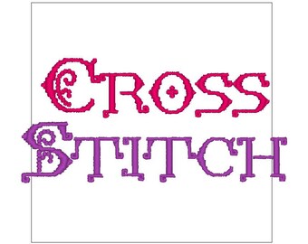 Cross Stitch Dst Font - Etsy