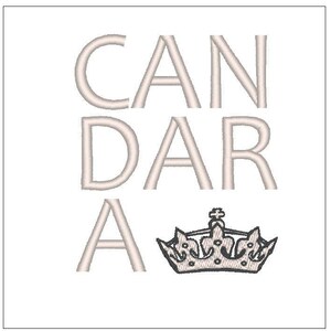 Candara Font 1 Inch Embroidery Pattern Download for Machine Embroidery ...