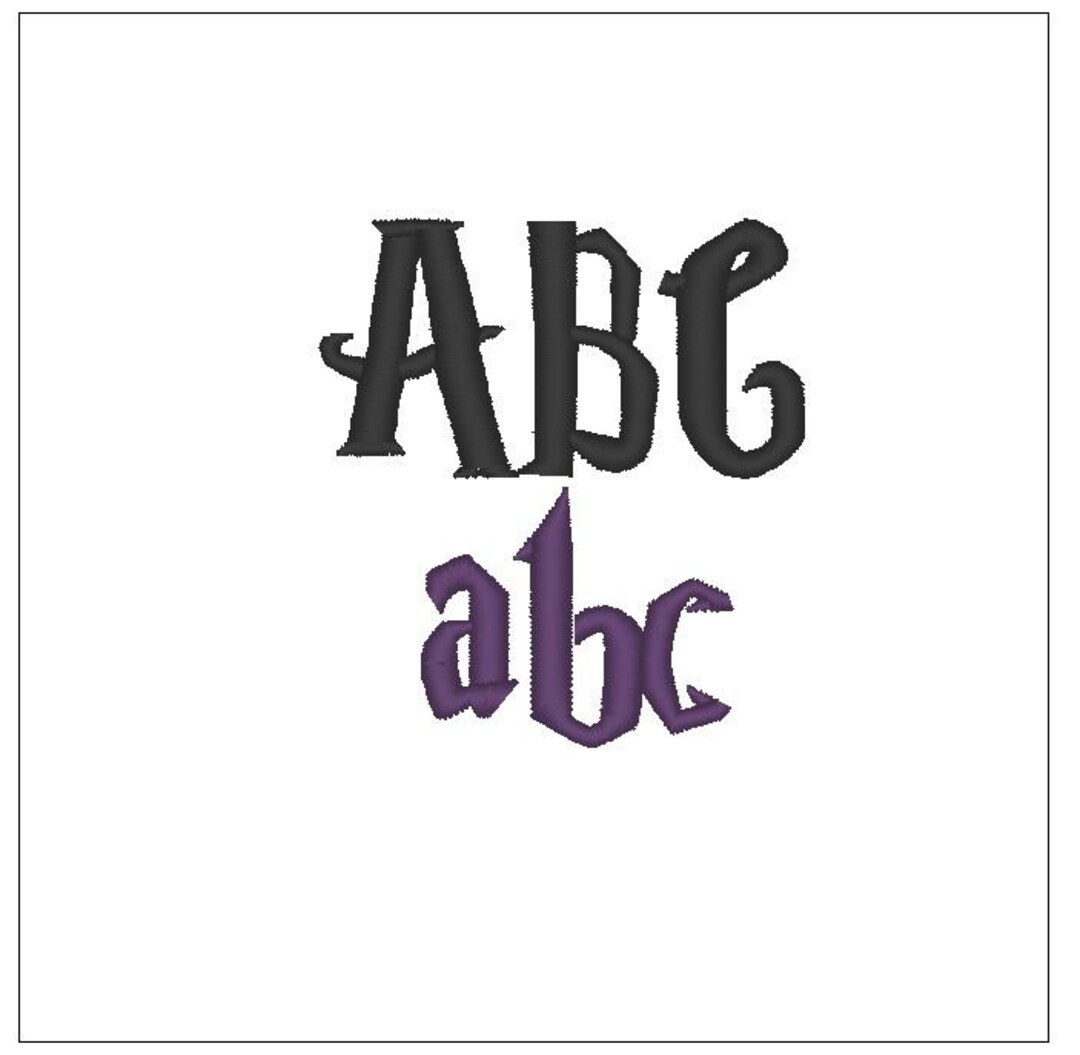 Wizard Font 1 Inch Halloween Embroidery Design Monogram Pattern ...