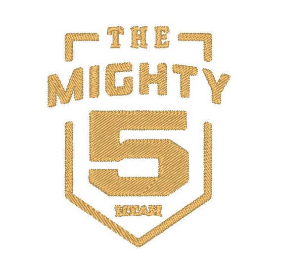 The Mighty 5 Utah National Parks logo 3 inch embroidery | Etsy