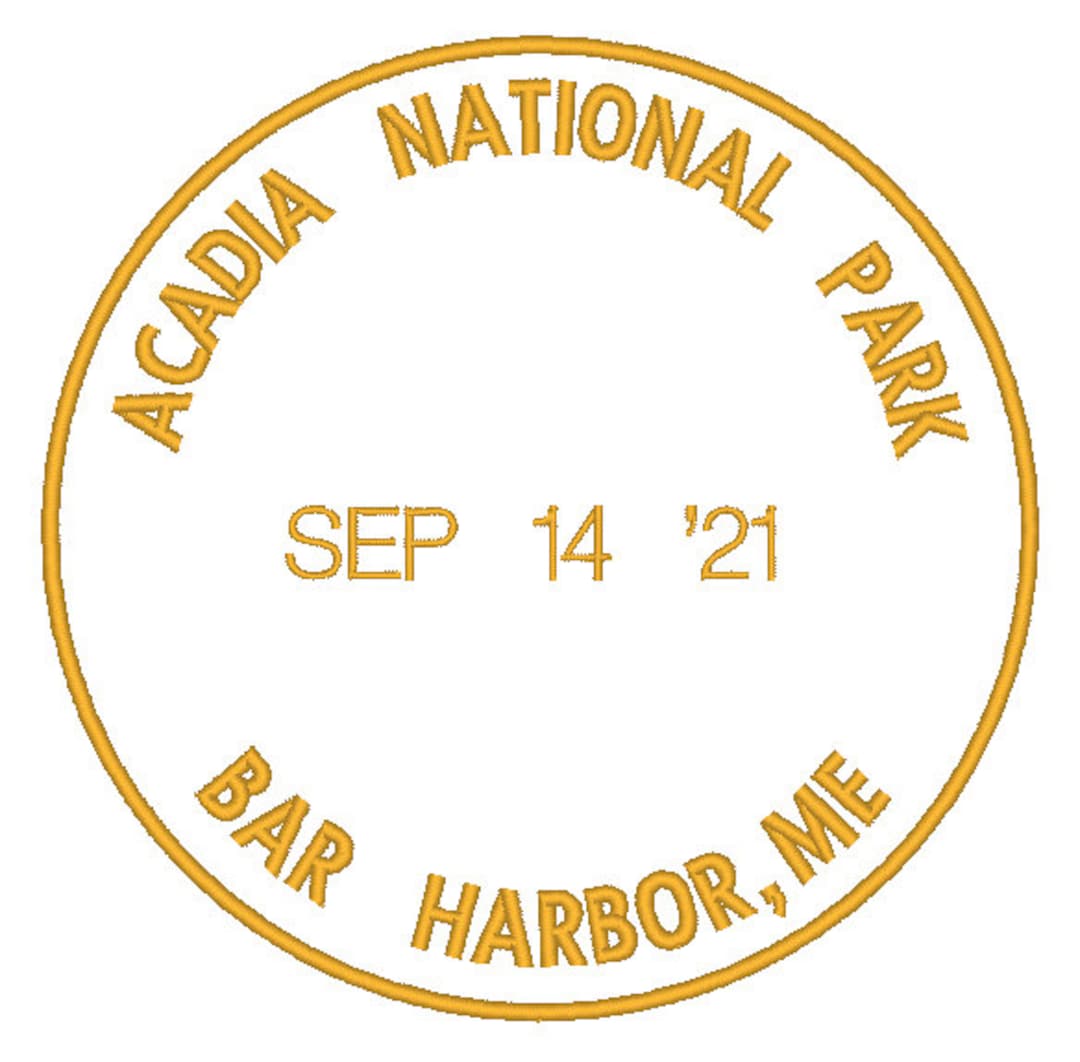 Acadia National Park Passport Cancellation Stamp 4.30 Inch Logo ...