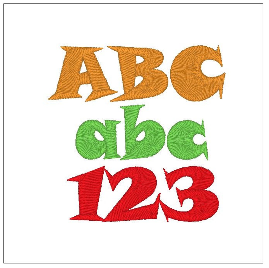 Snap Font 1 Inch Embroidery Pattern Download for Machine Embroidery 4X4 ...