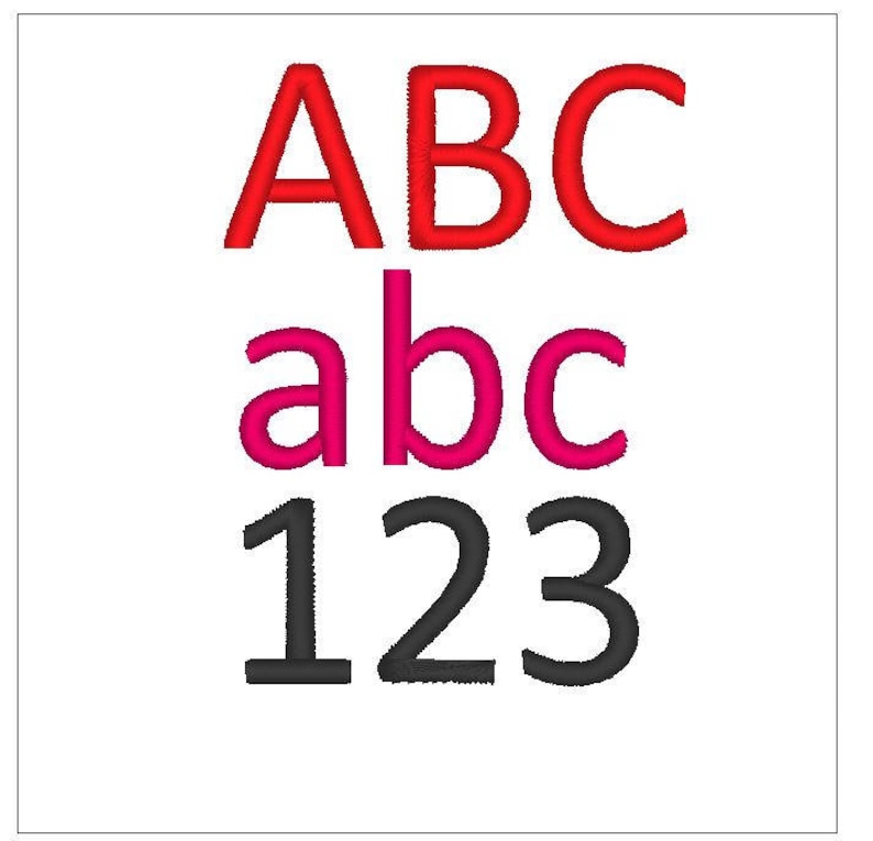 Calibri Font 1 Inch Embroidery Pattern Download for Machine - Etsy