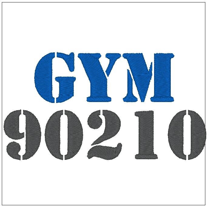 Stencil Font 1 Inch Embroidery Pattern Download for Machine | Etsy