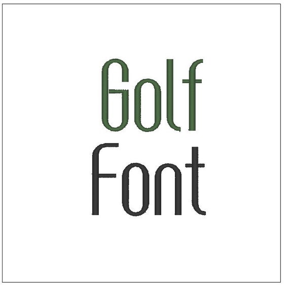 Golf Font 1 Inch Embroidery Pattern Download for Machine | Etsy