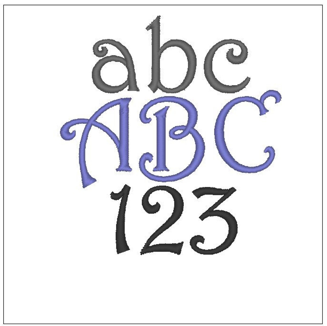 Harrington Font 1 Inch Embroidery Design Monogram Pattern Download for ...