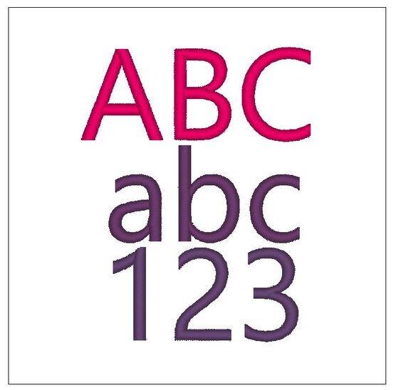 Gadugi Font 1 Inch Embroidery Design Monogram Pattern Download | Etsy