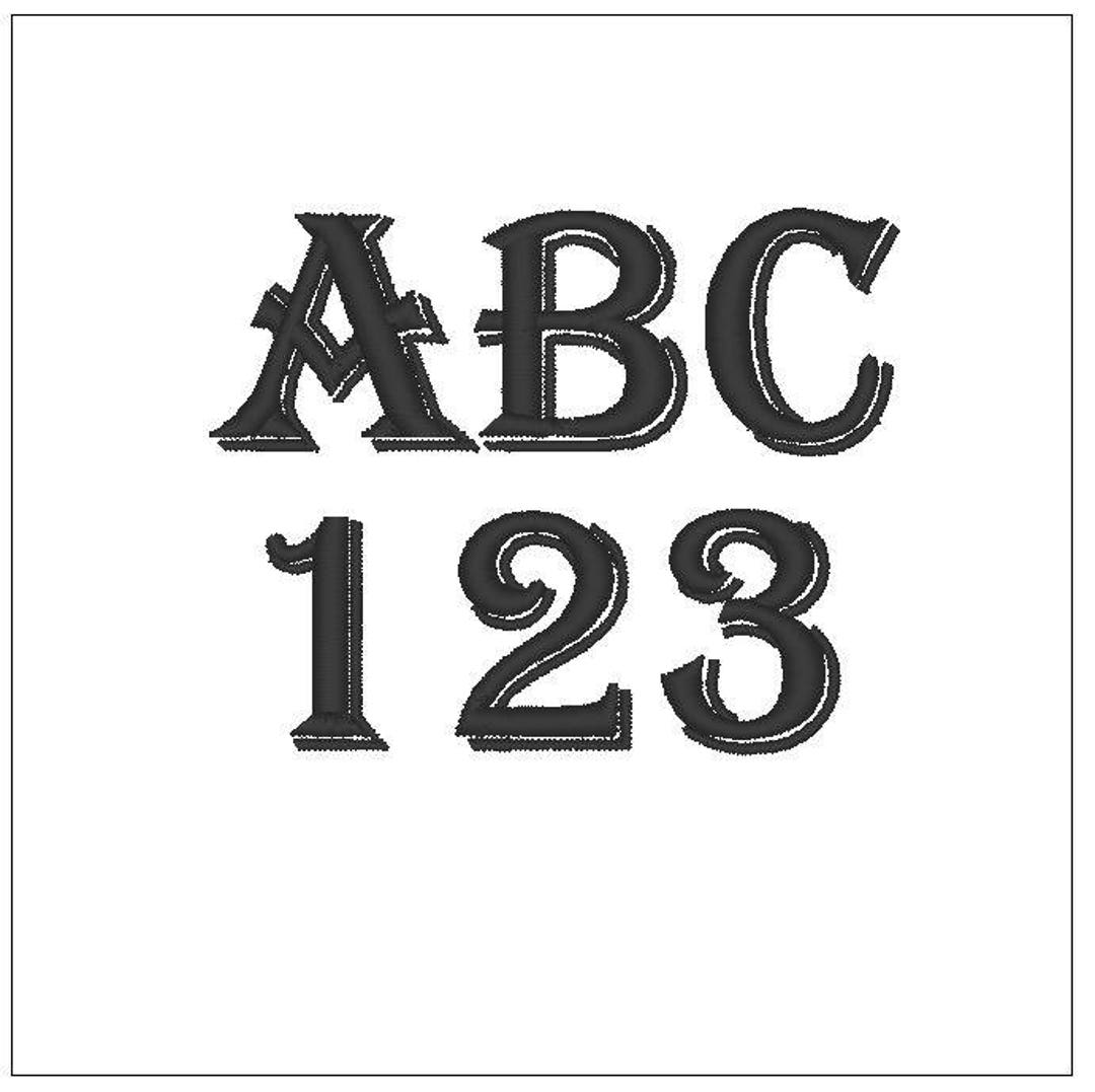 Algerian Embroidery Font for Machine - Bold Block Lettering PES - 4 ...
