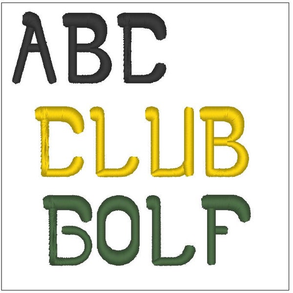 Machine Embroidery and Golf Club Font - Etsy