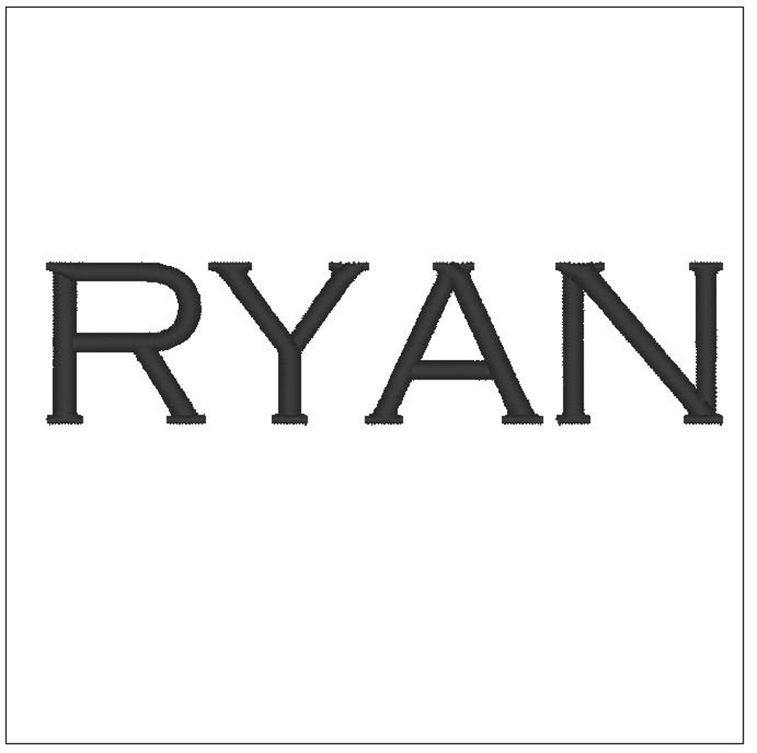 Copperplate Font 1 Inch Embroidery Design Monogram Pattern - Etsy