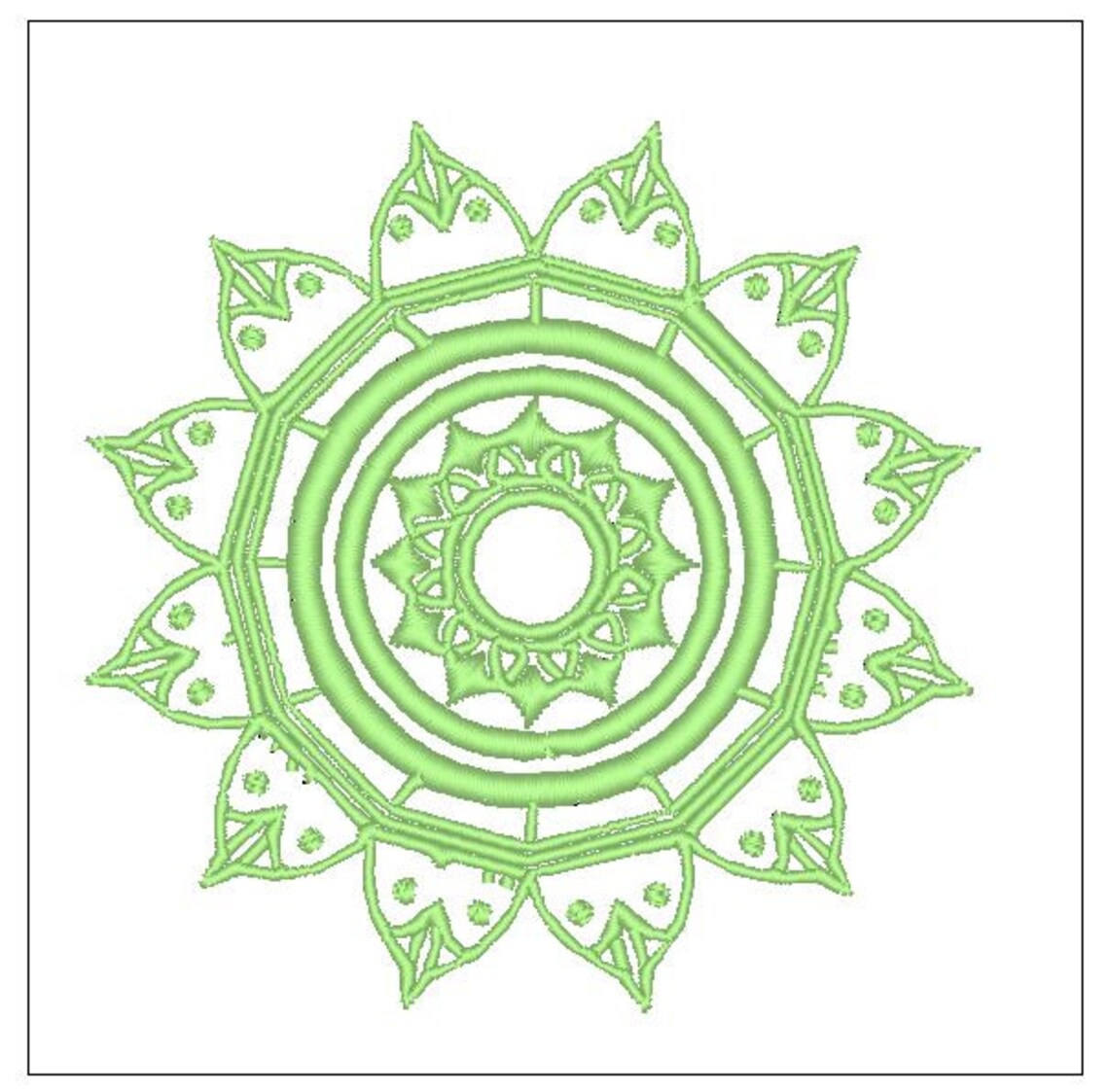 Mandala Embroidery Pattern 4 Inch Download for Machine Embroidery - Etsy
