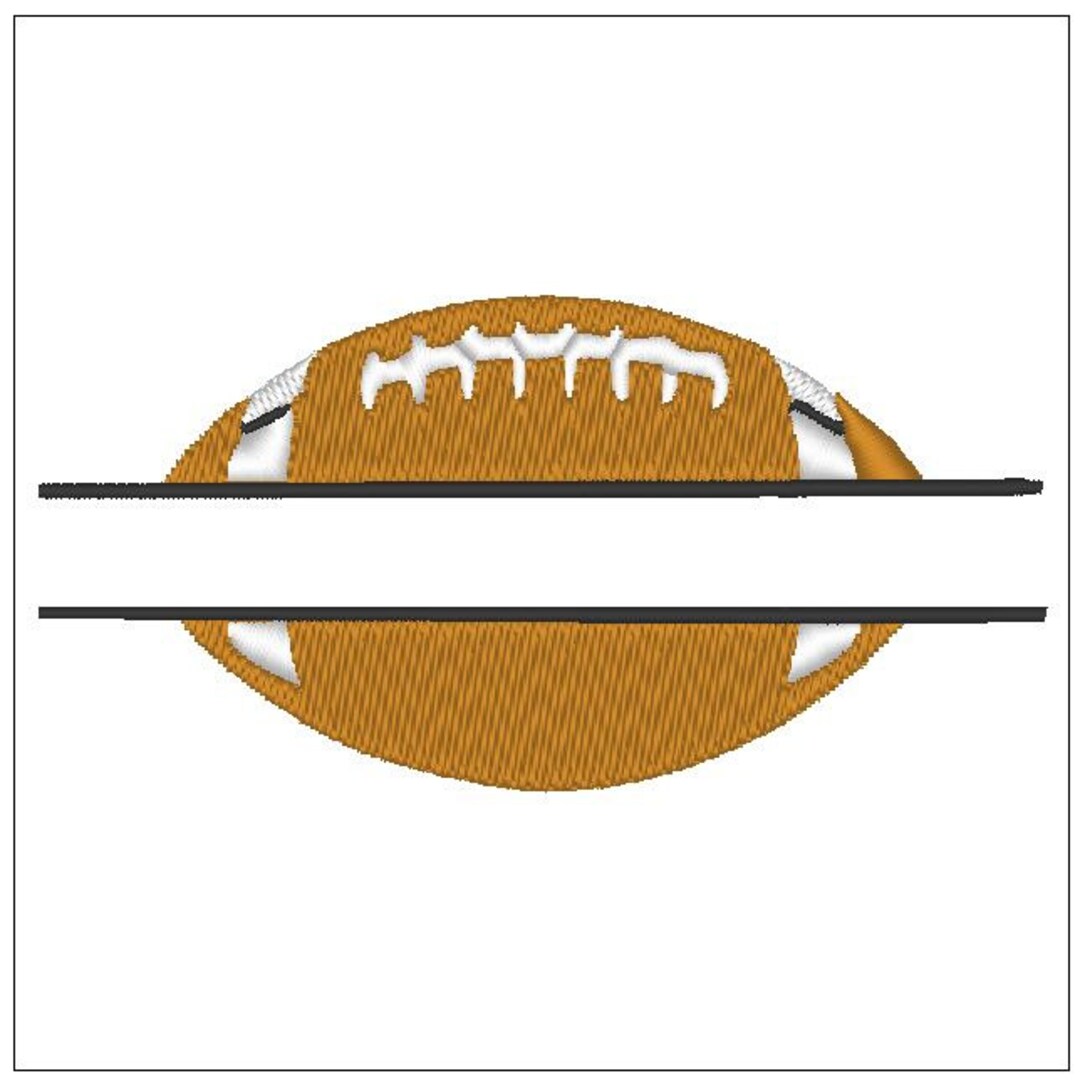 Football Split Design Embroidery Pattern 4 Inch Download for Machine ...