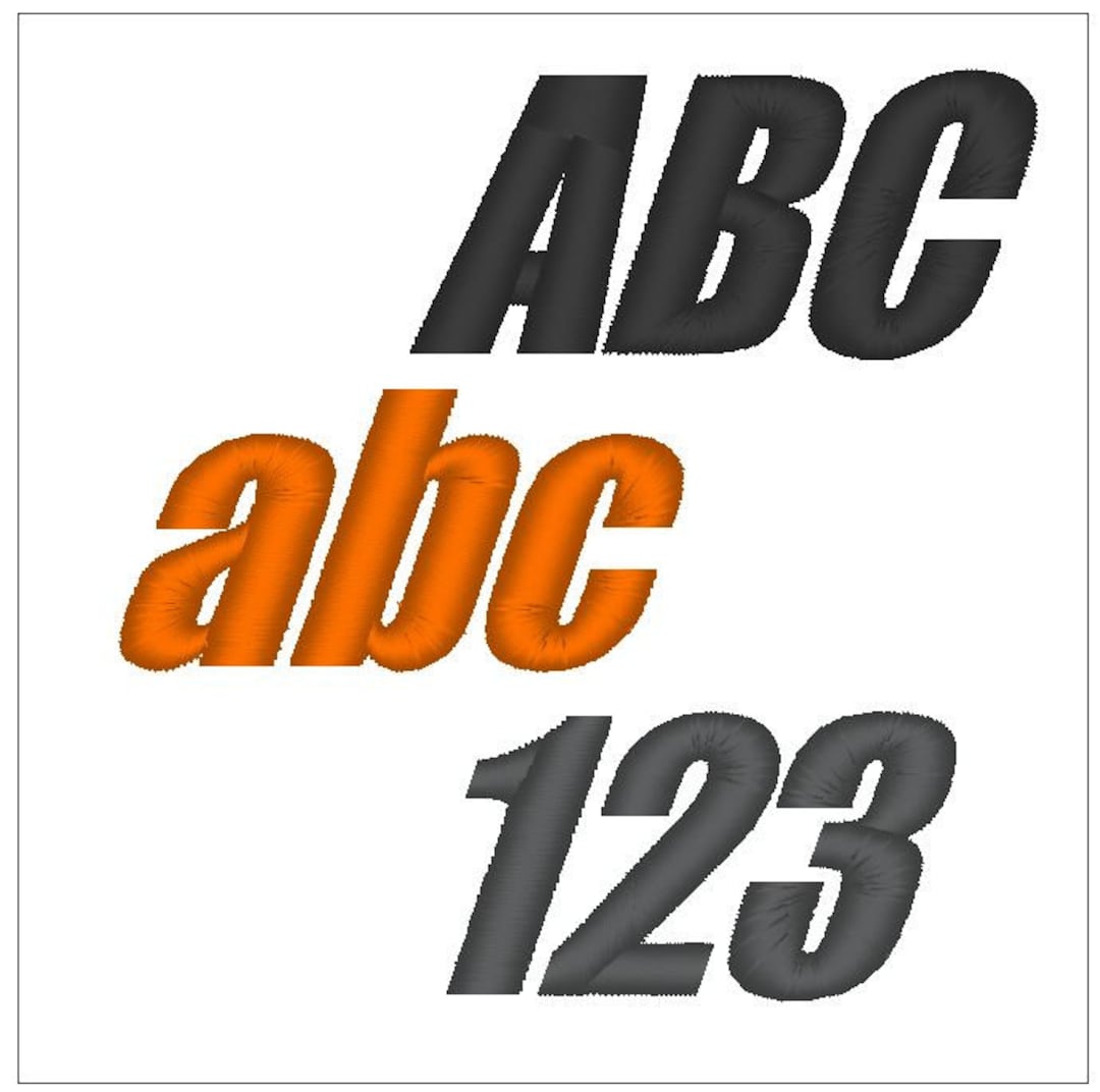 Impact Italic Font *5 Sizes* I.25, 1 Inch, 3/4, 1/2, 1/4 Inch ...