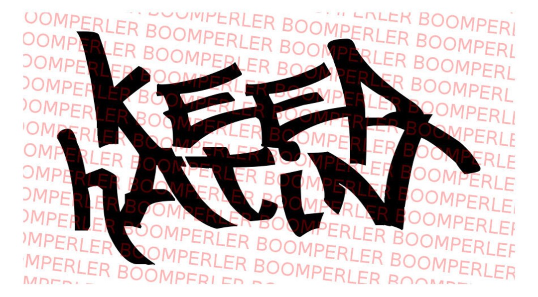 Keep Hatin' Decal Template SVG File DXF File PNG File - Etsy