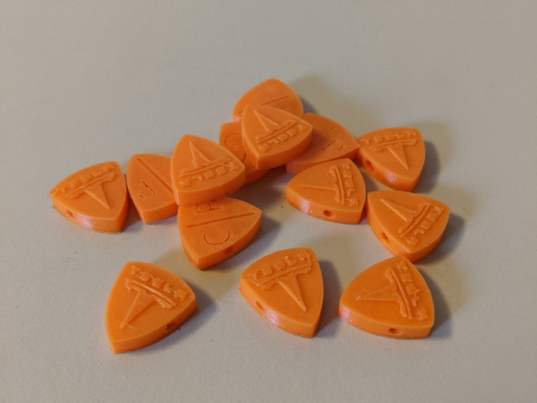 Orange Tesla Kandi Beads Plastic Rave Beads Custom Colors 3D Printed ...