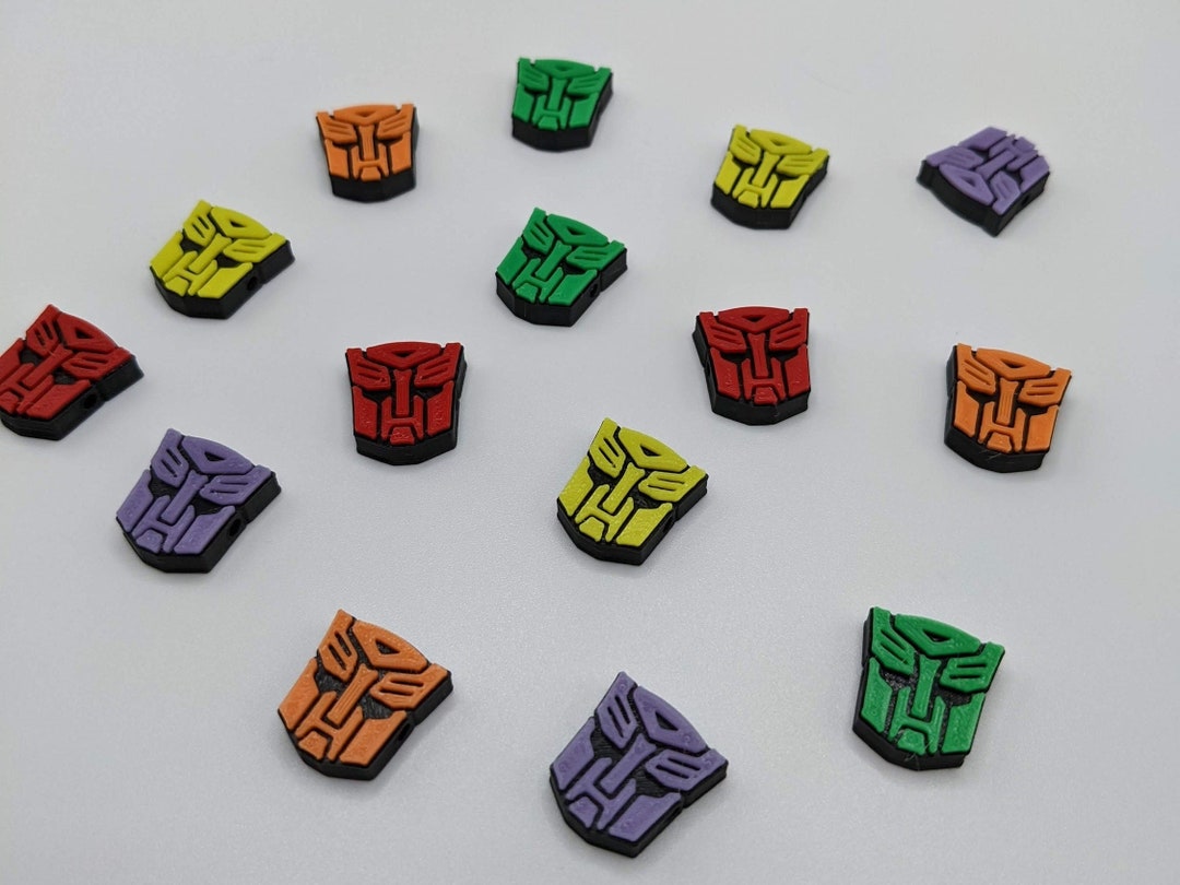 Transformers Autobots Kandi Beads Plastic Beads Custom Beads 3D Printed ...