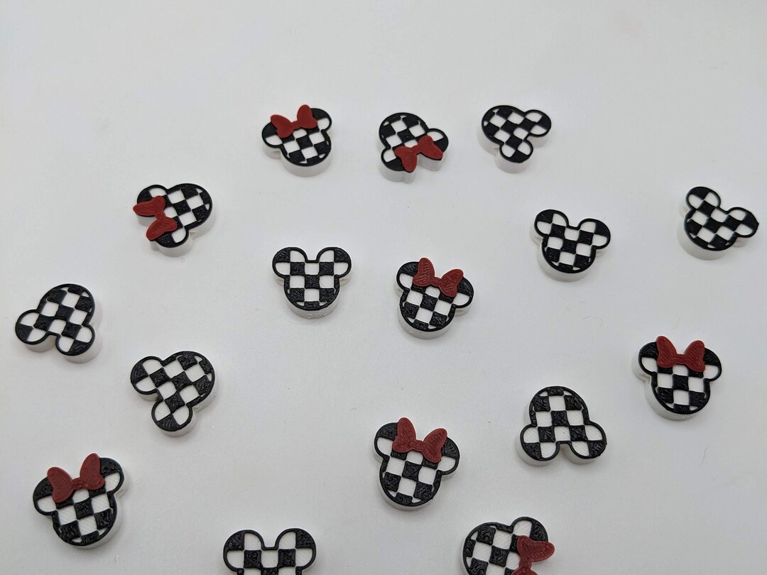 Checkered Mouse Head Beads Plastic Beads for Jewelry Making Pony Beads ...