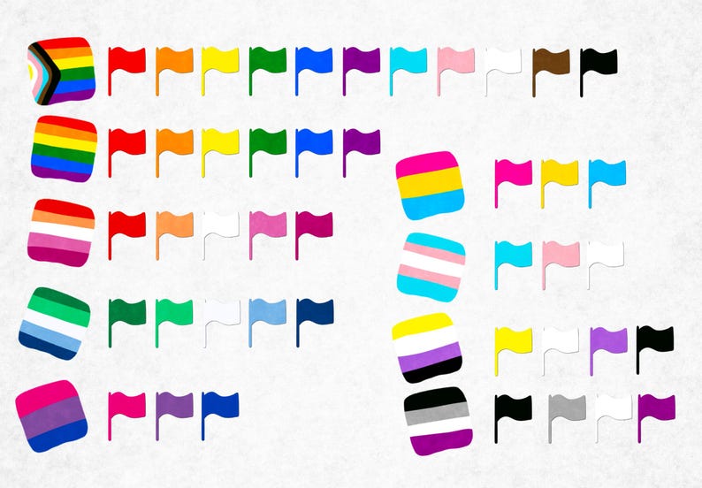 Procreate Pride Flag Swatches | Color Palette - Etsy