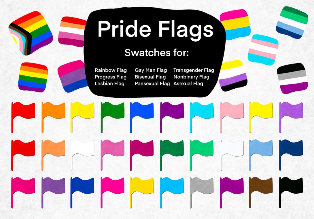 Procreate Pride Flag Swatches | Color Palette - Etsy