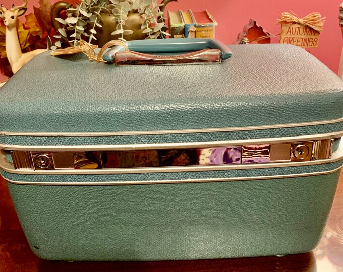Samsonite Blue Train Case - Etsy
