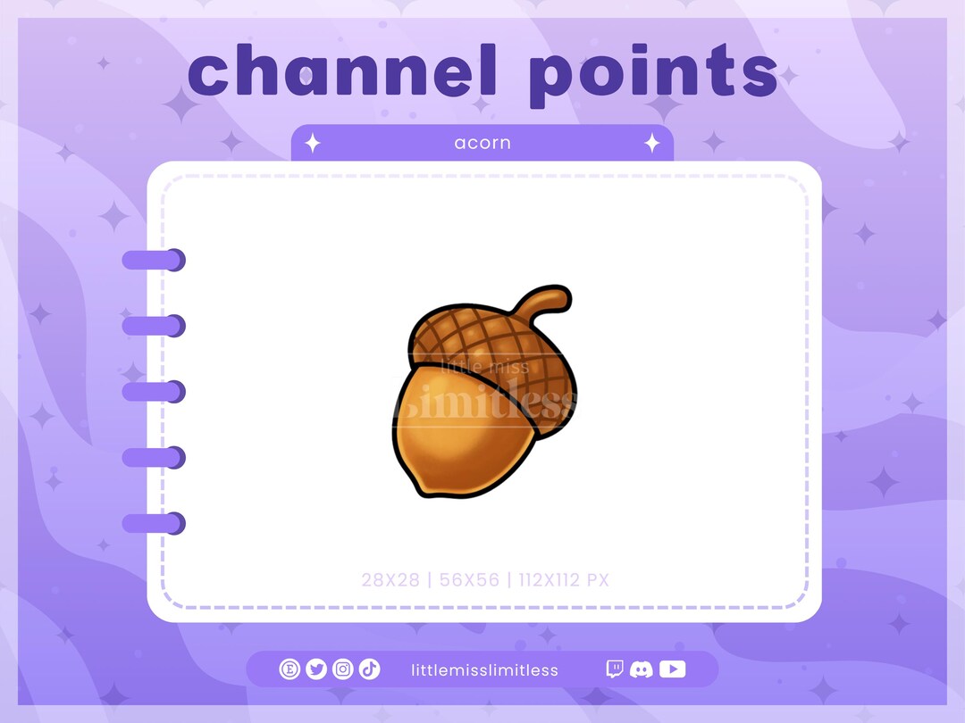 Acorn Channel Point for Twitch | Channel Point Icon, Emotes & Discord ...