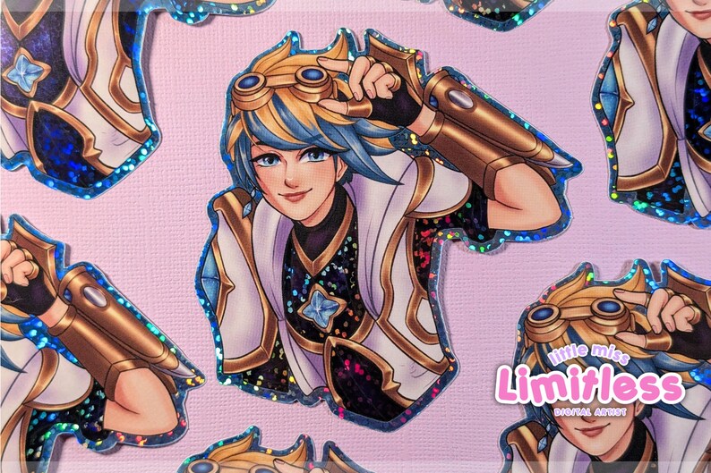 League of Legends Star Guardian Glitter Stickers | Ahri Lux Neeko ...