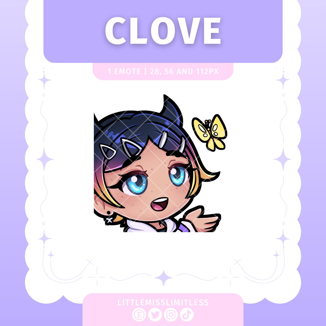 Clove Valorant Emote Custom Twitch, Youtube & Discord Emotes Stream ...