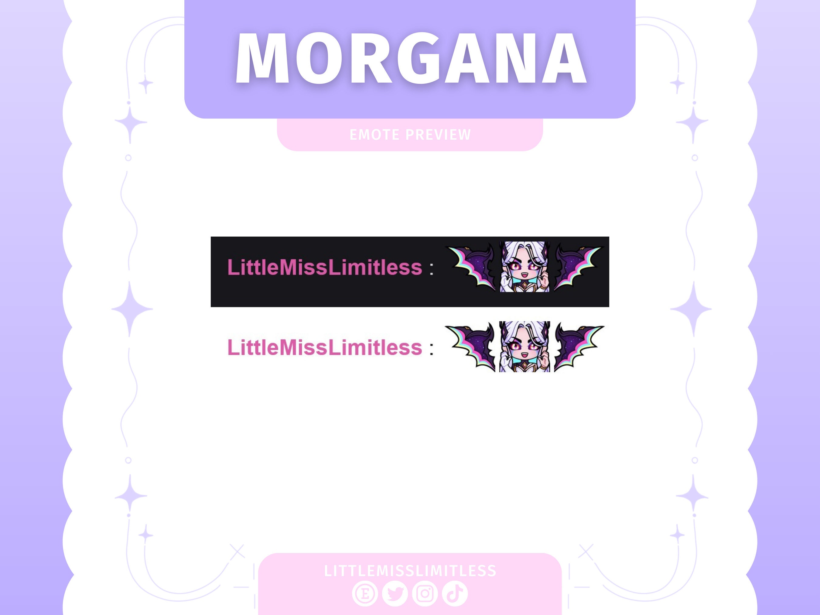 LOL Star Nemesis Morgana Emote Custom Twitch/discord/youtube Emotes ...