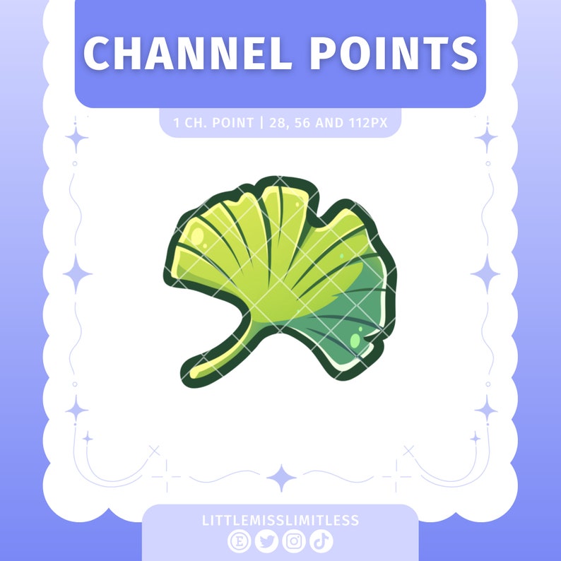 Ginkgo Leaf Channel Point for Twitch Channel Point Icon, Emotes ...