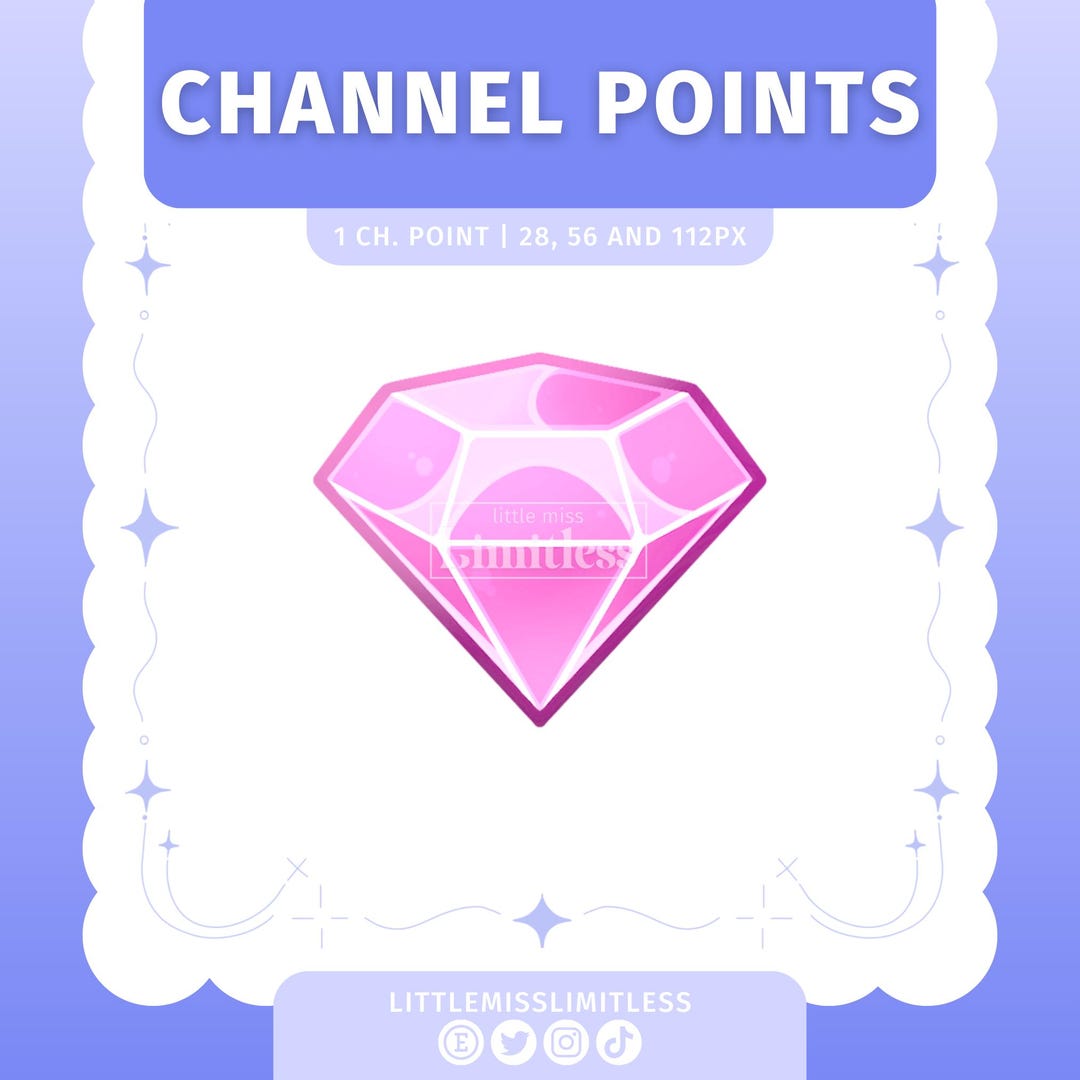 Pink Diamond Gem Channel Point for Twitch | Channel Point Icon, Emotes ...