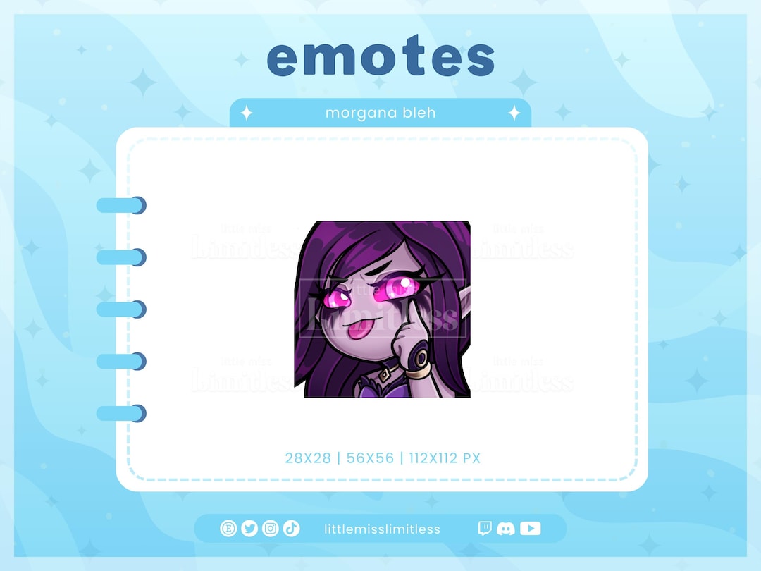 Morgana League of Legends Emote | Custom Twitch/discord/youtube Emotes ...