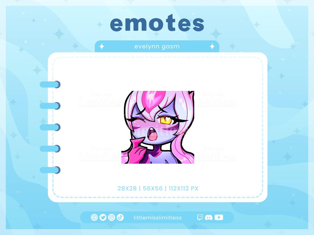 Evelynn Gasm League of Legends Emote | Custom Twitch/discord/youtube ...
