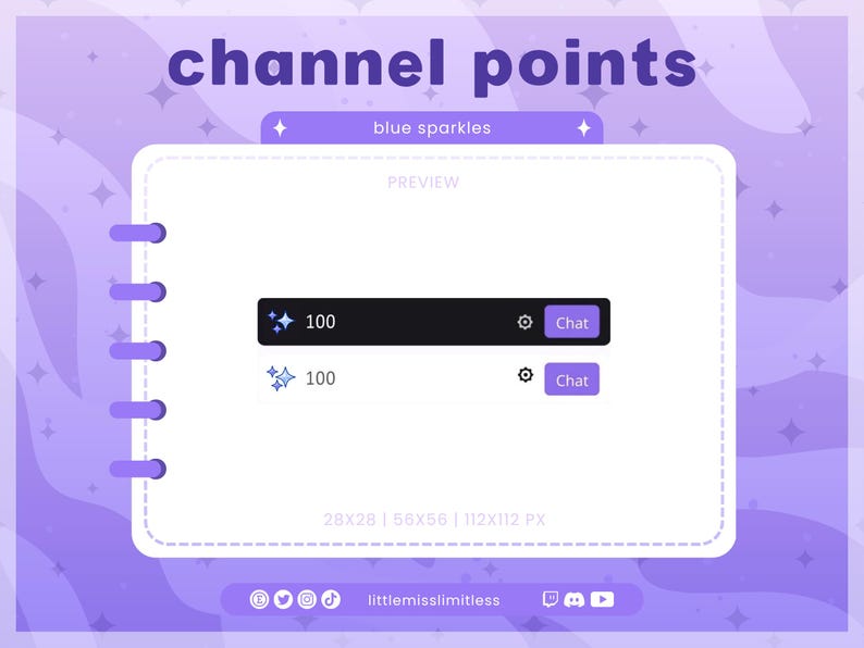 Blue Sparkle Channel Point for Twitch | Channel Point Icon, Emotes ...