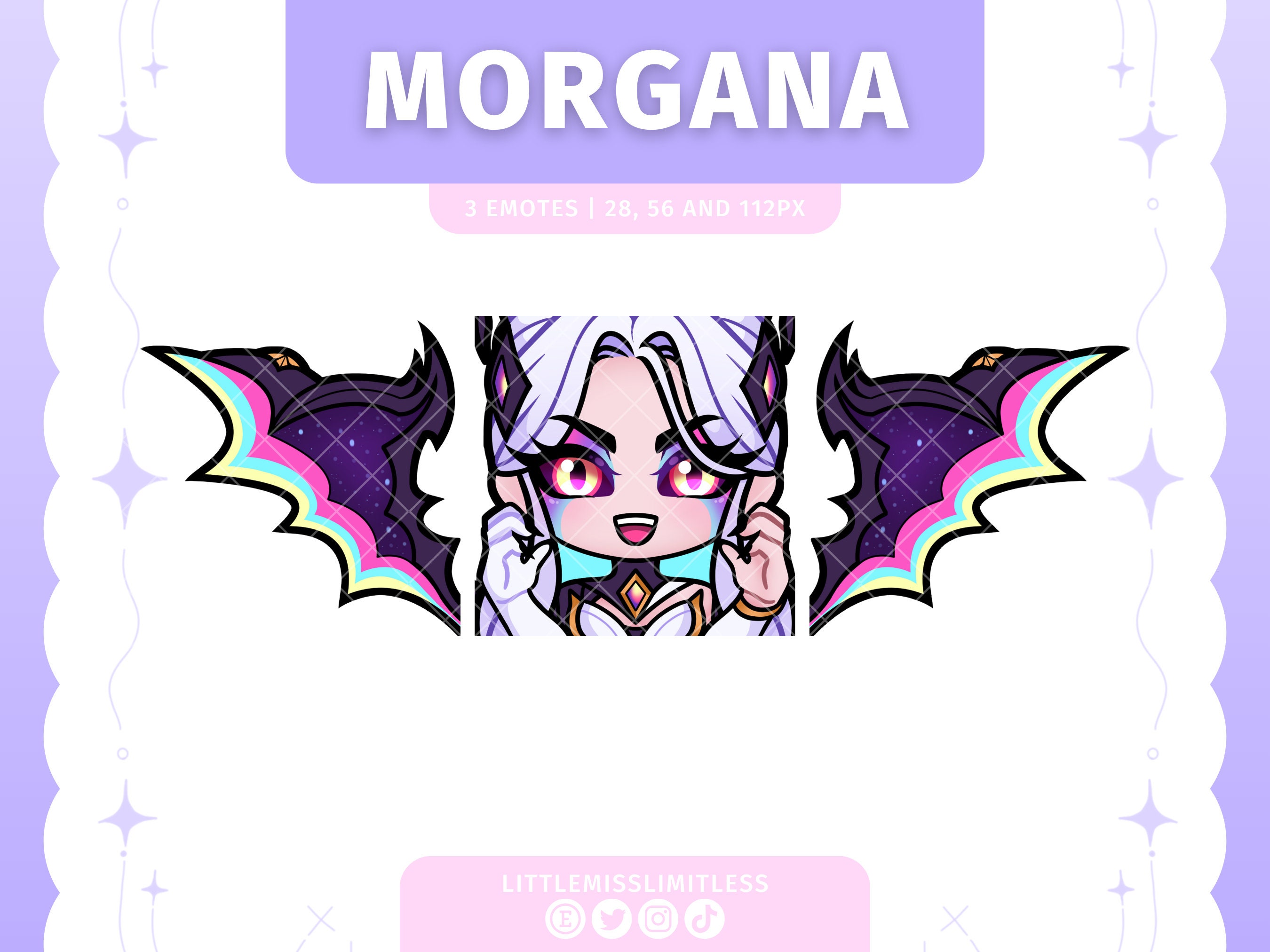 LOL Star Nemesis Morgana Emote Custom Twitch/discord/youtube Emotes ...