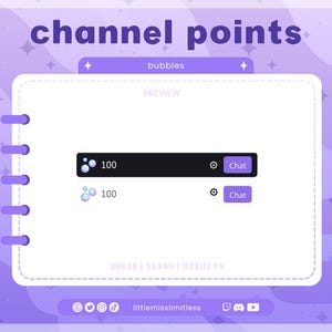 Bubble Channel Point for Twitch | Channel Point Icon, Emotes & Discord ...