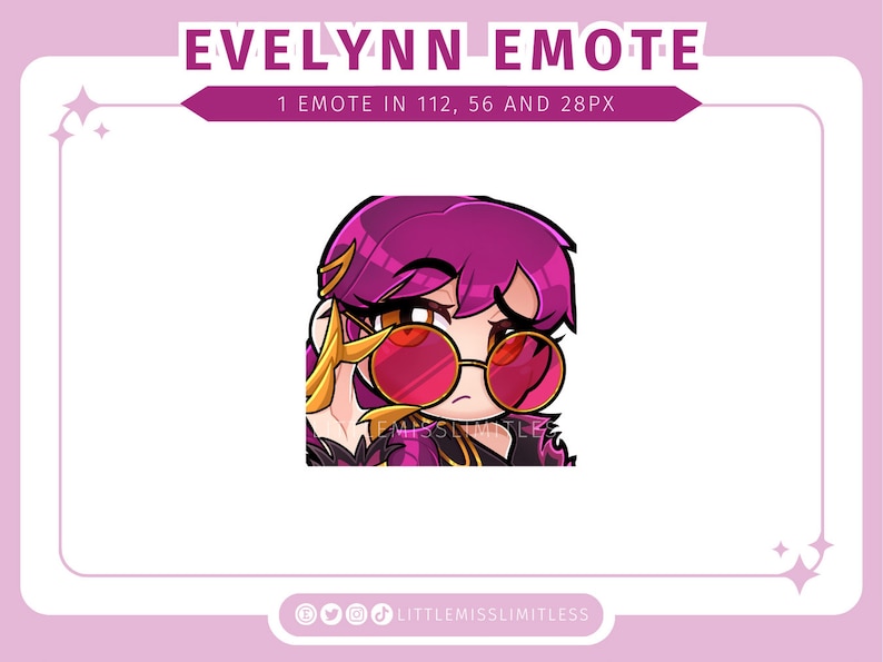 KDA Evelynn Ayo Emote for Twitch/discord/youtube Custom Twitch Emotes ...