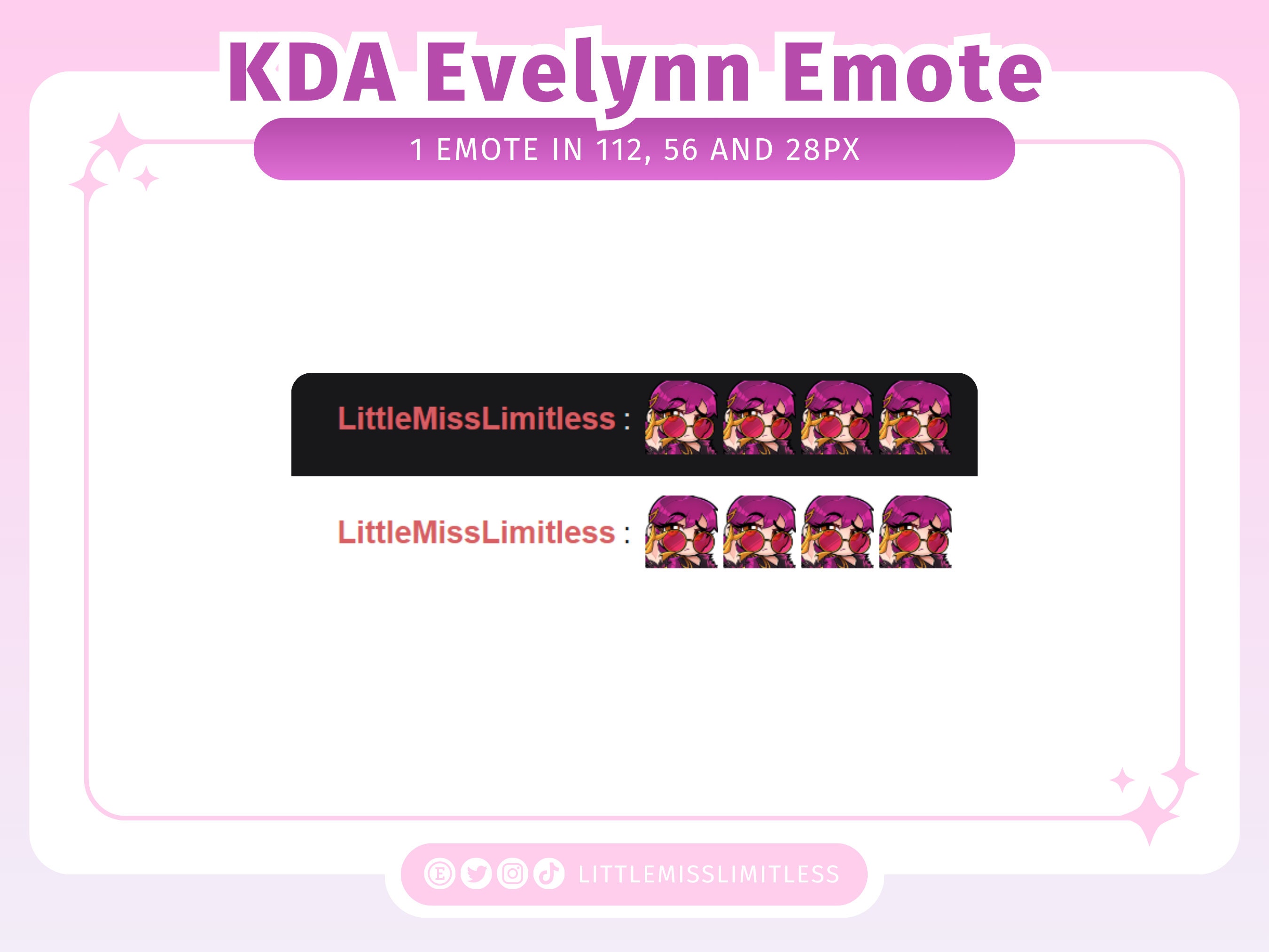 LOL KDA Evelynn Ayo Emote Custom Twitch/discord/youtube Emotes Stream ...