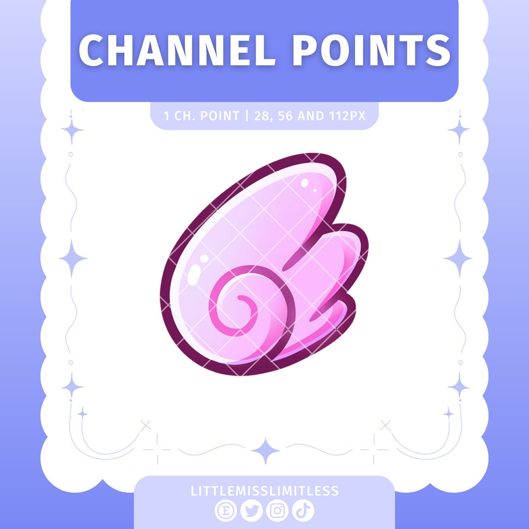 Pink Angel Wing Channel Point for Twitch | Channel Point Icon, Emotes ...