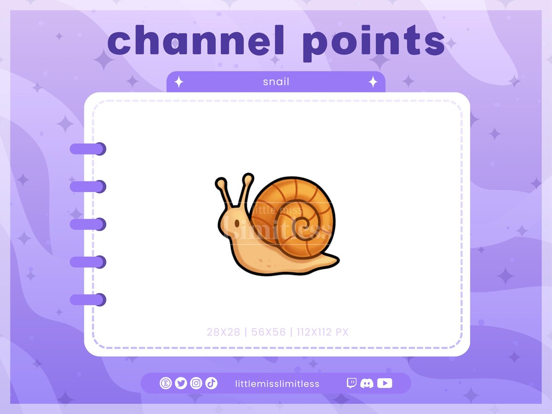 Snail Channel Point for Twitch | Channel Point Icon, Emotes & Discord ...