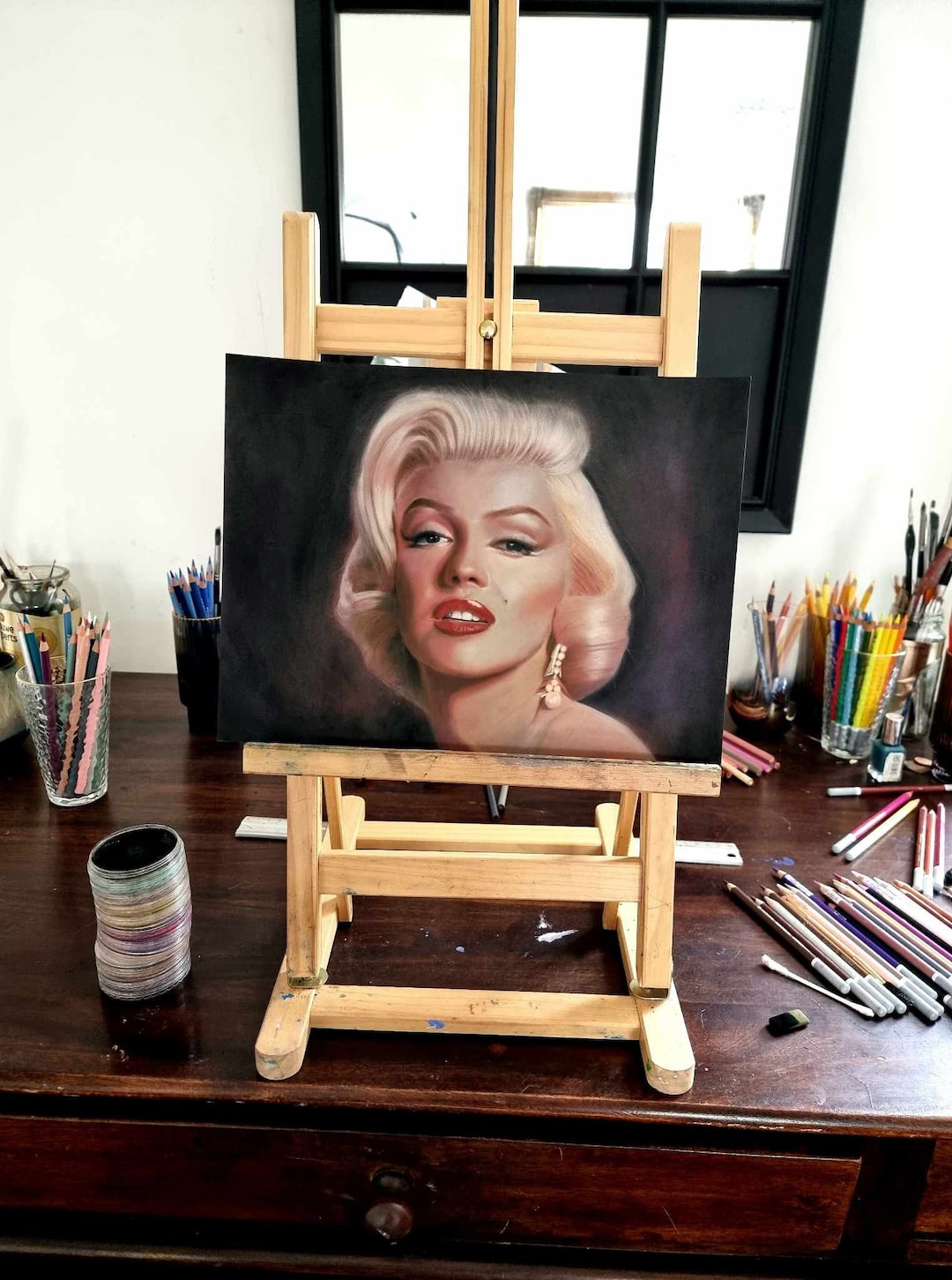 Custom Human Portrait Coloured Pencils & Pastel - Etsy